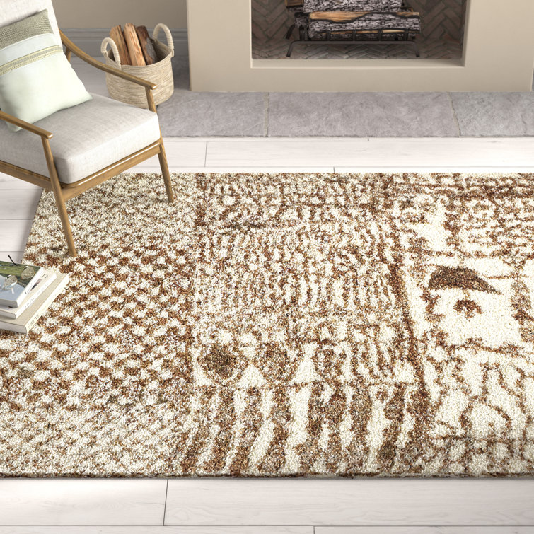 Fernleaf Ayden Brown/Cream Rug | Wayfair.co.uk