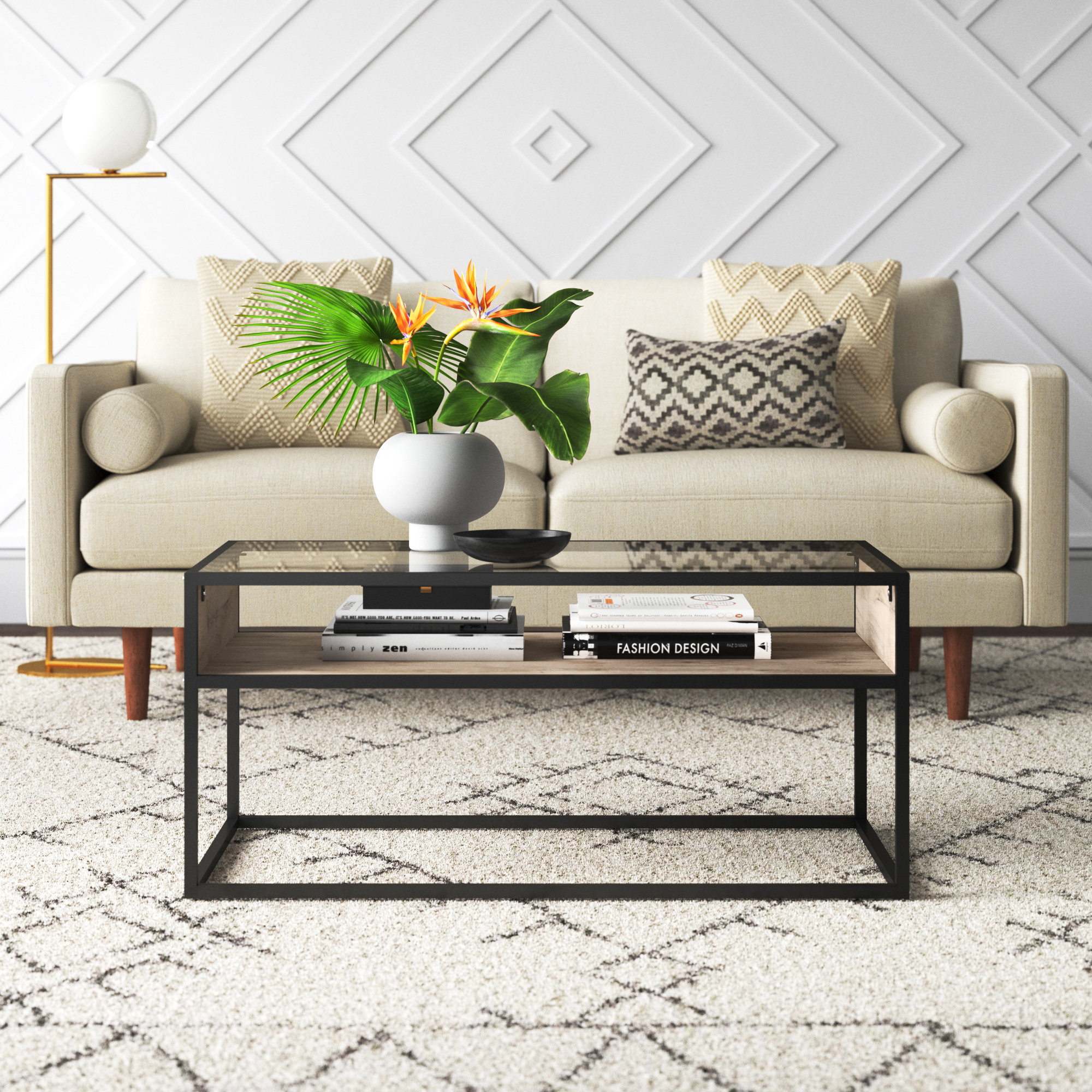 Mercury Row Frame Coffee Table with Storage & Reviews | Wayfair.co.uk