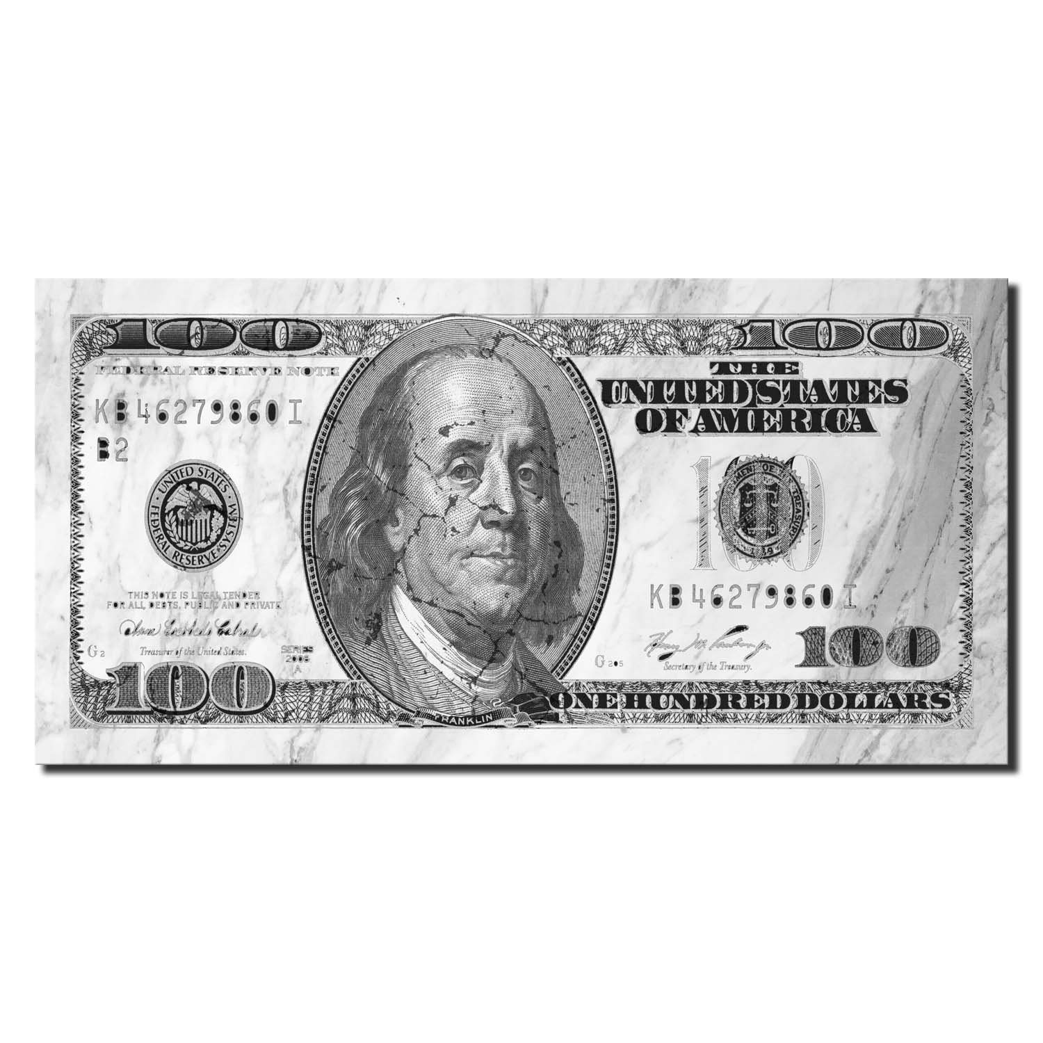 Trinx NEW001 Marble Money - Graphic Art on Canvas | Wayfair