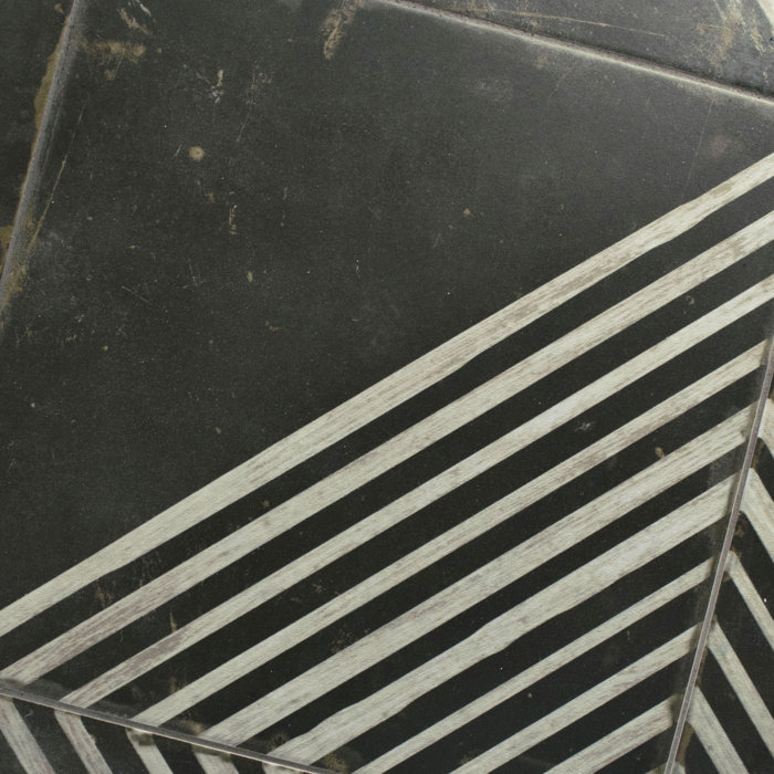 Merola Tile Kings Rombos Night 18" x 18" Ceramic Patterned Wall & Floor ...