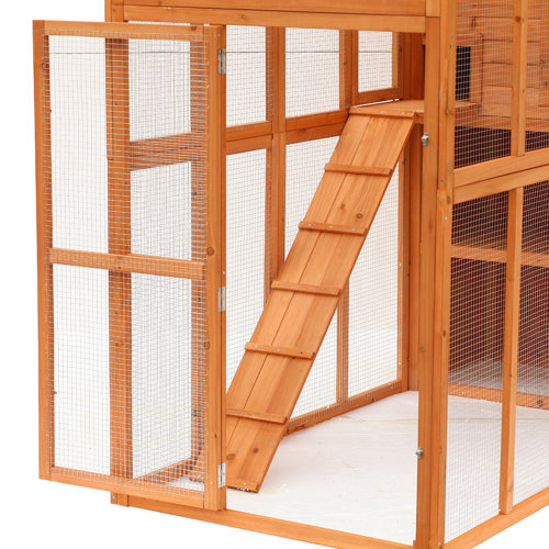 Pawhut Esquina Outdoor Enclosure Ramp and Main Cat Cage & Reviews | Wayfair