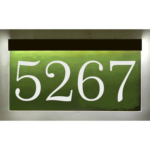 EZStreetSigns Vertical LED address sign with solar panel | Wayfair