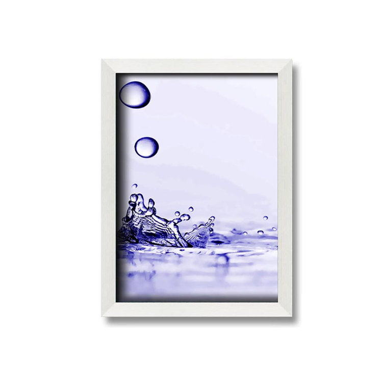 Breakwater Bay Purple Water Droplet Splash - Single Picture Frame Art ...