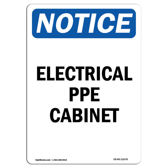 SignMission Electrical PPE Cabinet Sign | Wayfair