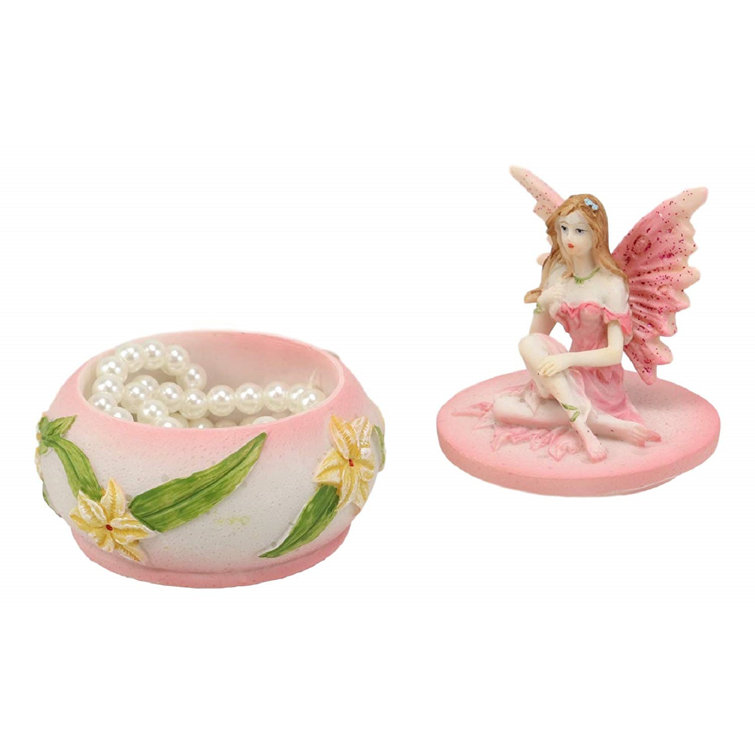 Ebern Designs Small Flower Fairy Daisy Jewelry Box | Wayfair
