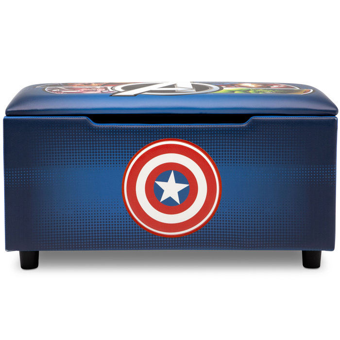 Delta Children Marvel Avengers Faux Leather Cabinet Storage Bench ...