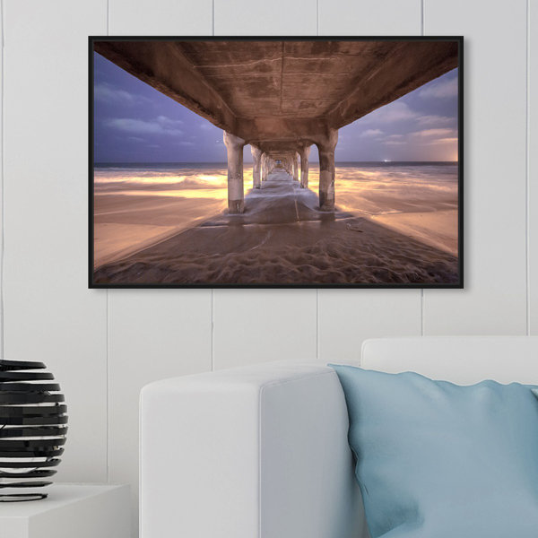 Oliver Gal Staring Into Eternity Seashore Framed Acrylic Giclée | Wayfair