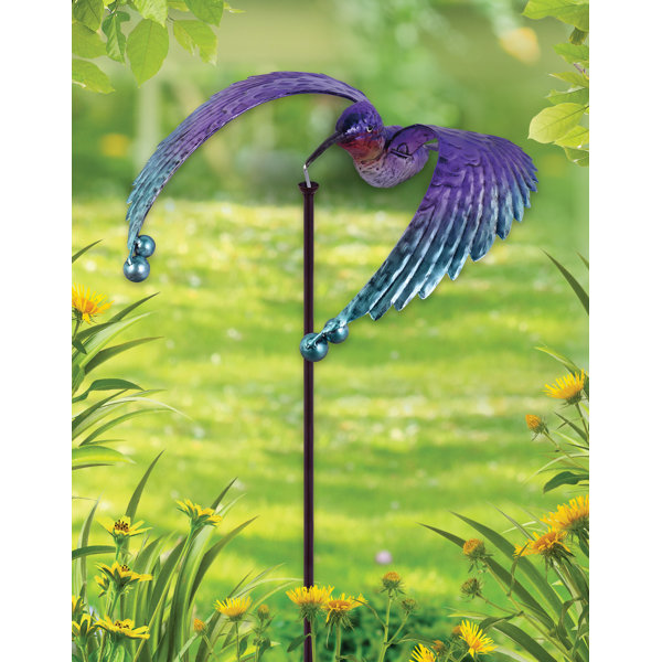 August Grove® Dinjar Hummingbird Spinner Garden Stake & Reviews | Wayfair