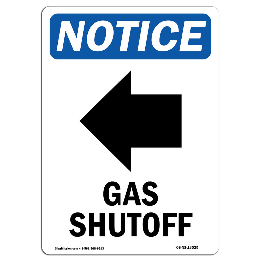 SignMission Gas Shutoff Sign | Wayfair