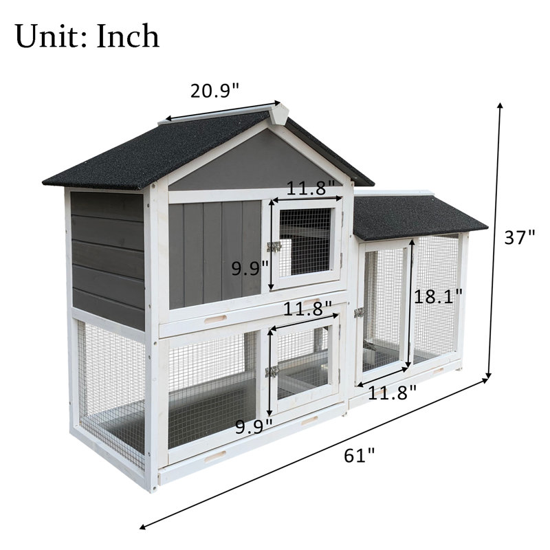 Tucker Murphy Pet™ Eichhorn Weather Resistant Rabbit Portable Hutch ...
