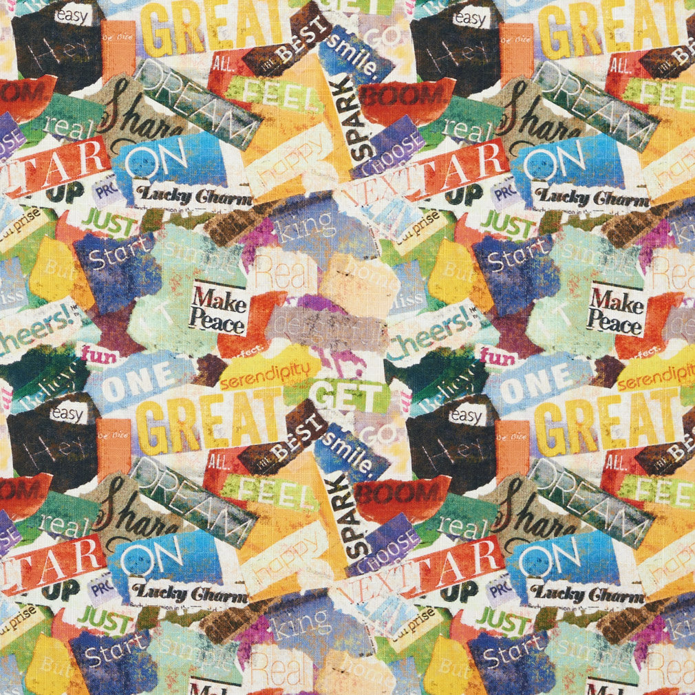 Wildon Home Word Collage Print Fabric Wayfair