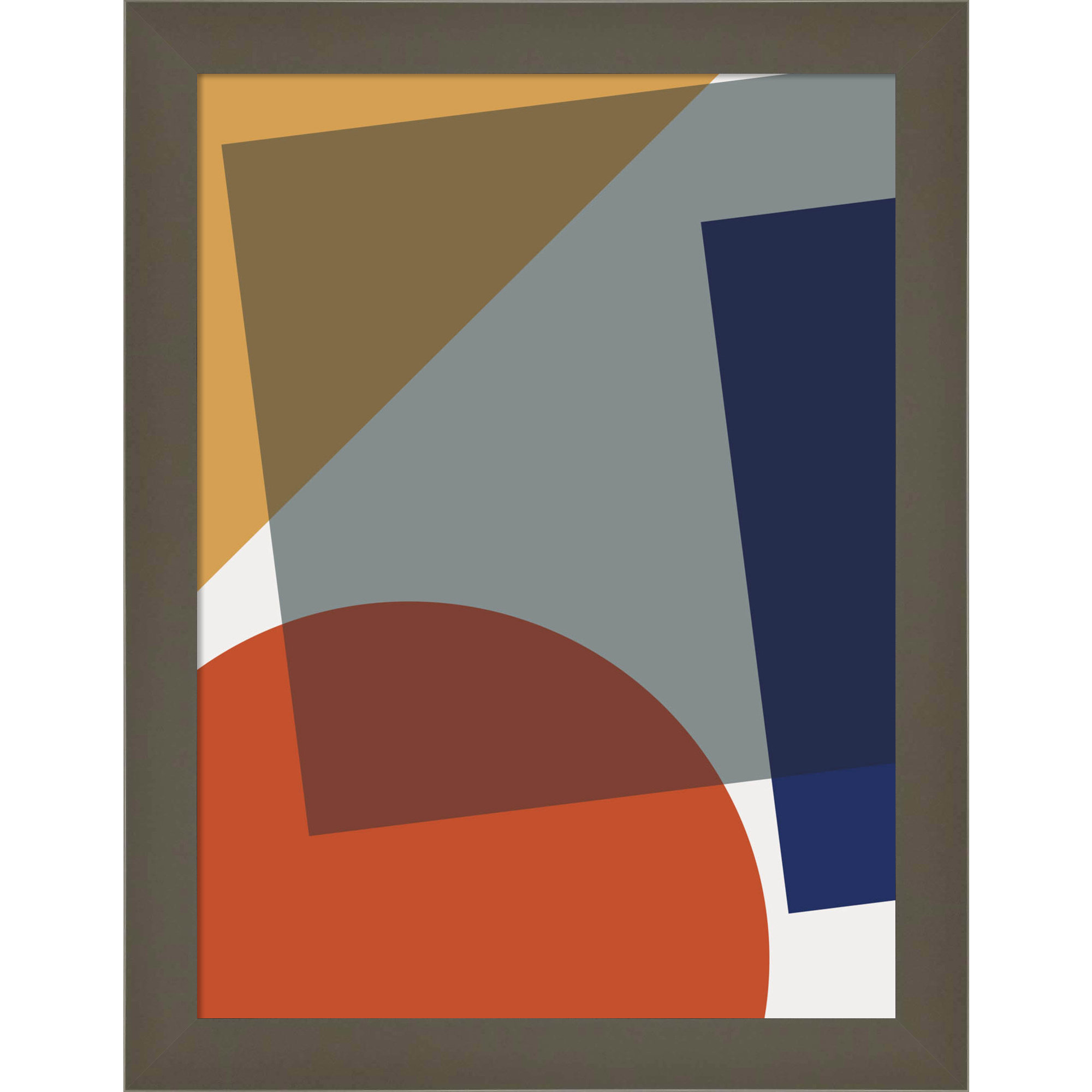 AllModern Layered Shapes In Bright Colors - Graphic Art | Wayfair