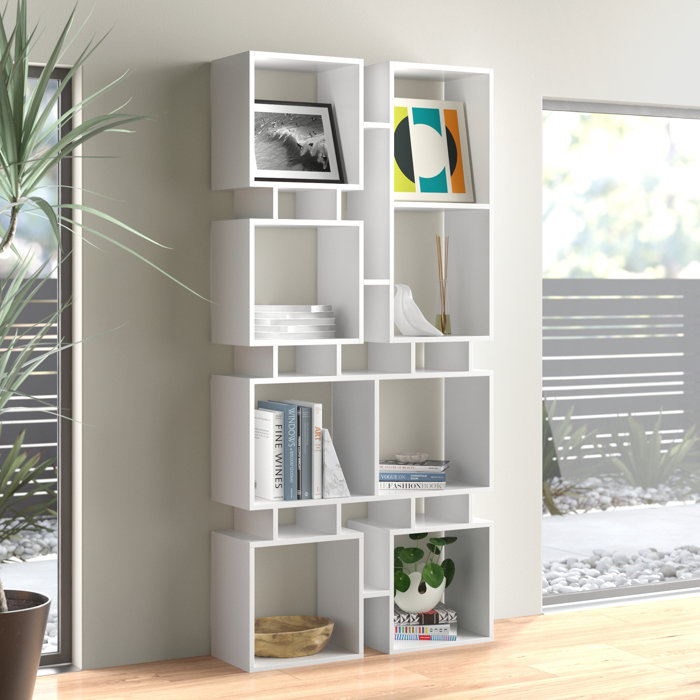 Wade Logan® Fennell 65.55'' H x 31.1'' W Geometric Bookcase & Reviews ...