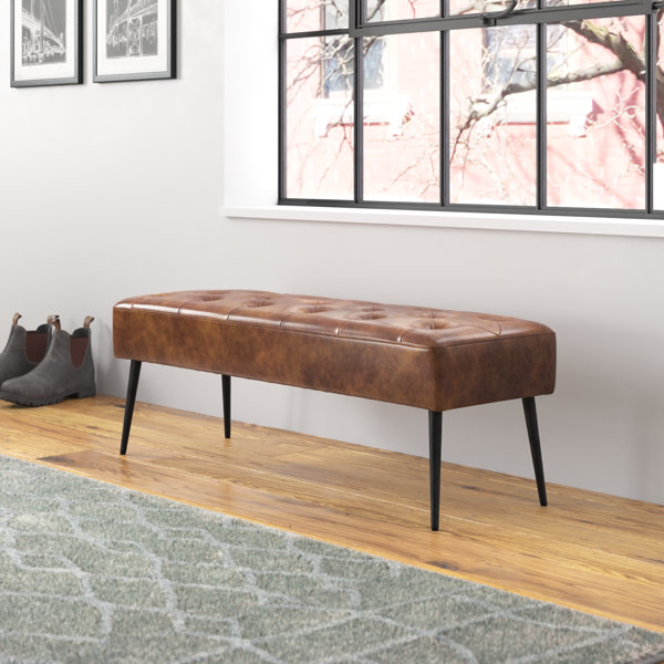 Woven-leather-benches | Wayfair