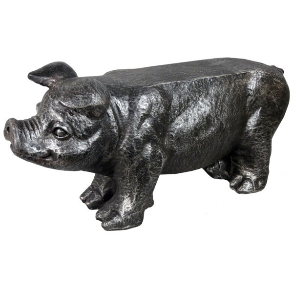 August Grove Grey Pot Belly Pig Garden Stool & Reviews | Wayfair.co.uk