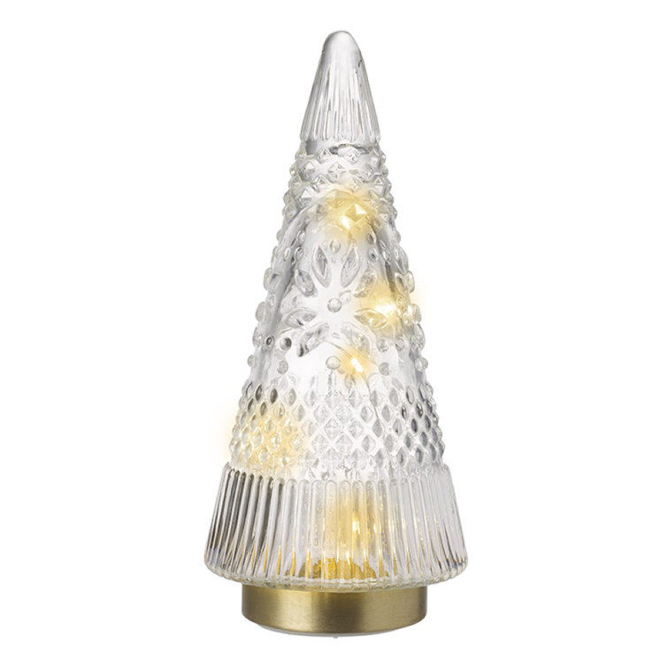 The Seasonal Aisle Light up Glass Tree | Wayfair.co.uk