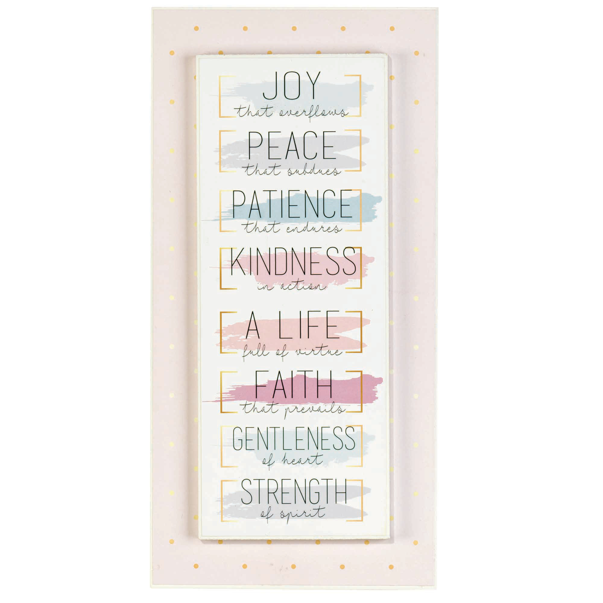Trinx Stacked Joy Peace Patience Wall Décor | Wayfair