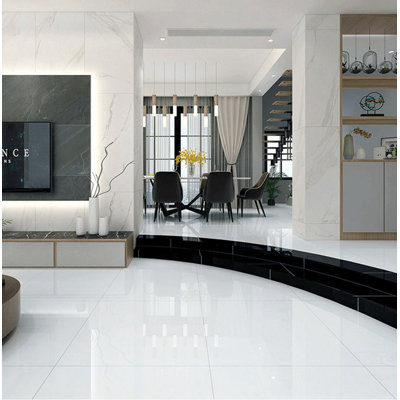 Qube Tiles Magnum Super White 32" x 32" Polished Porcelain Floor & Wall ...