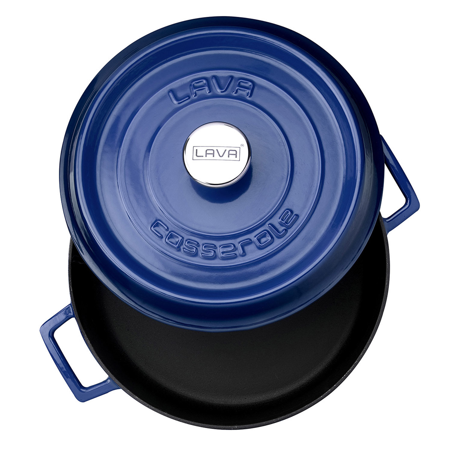 LAVA CAST IRON Lava Enameled Cast Iron Braiser 3.7 Qt. Round with Lid ...