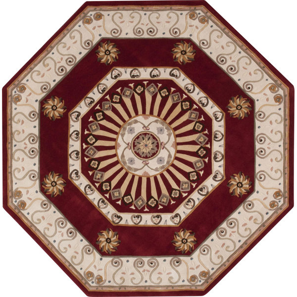 Astoria Grand Octagon Belvedere Oriental Handmade Tufted Wool Area Rug ...