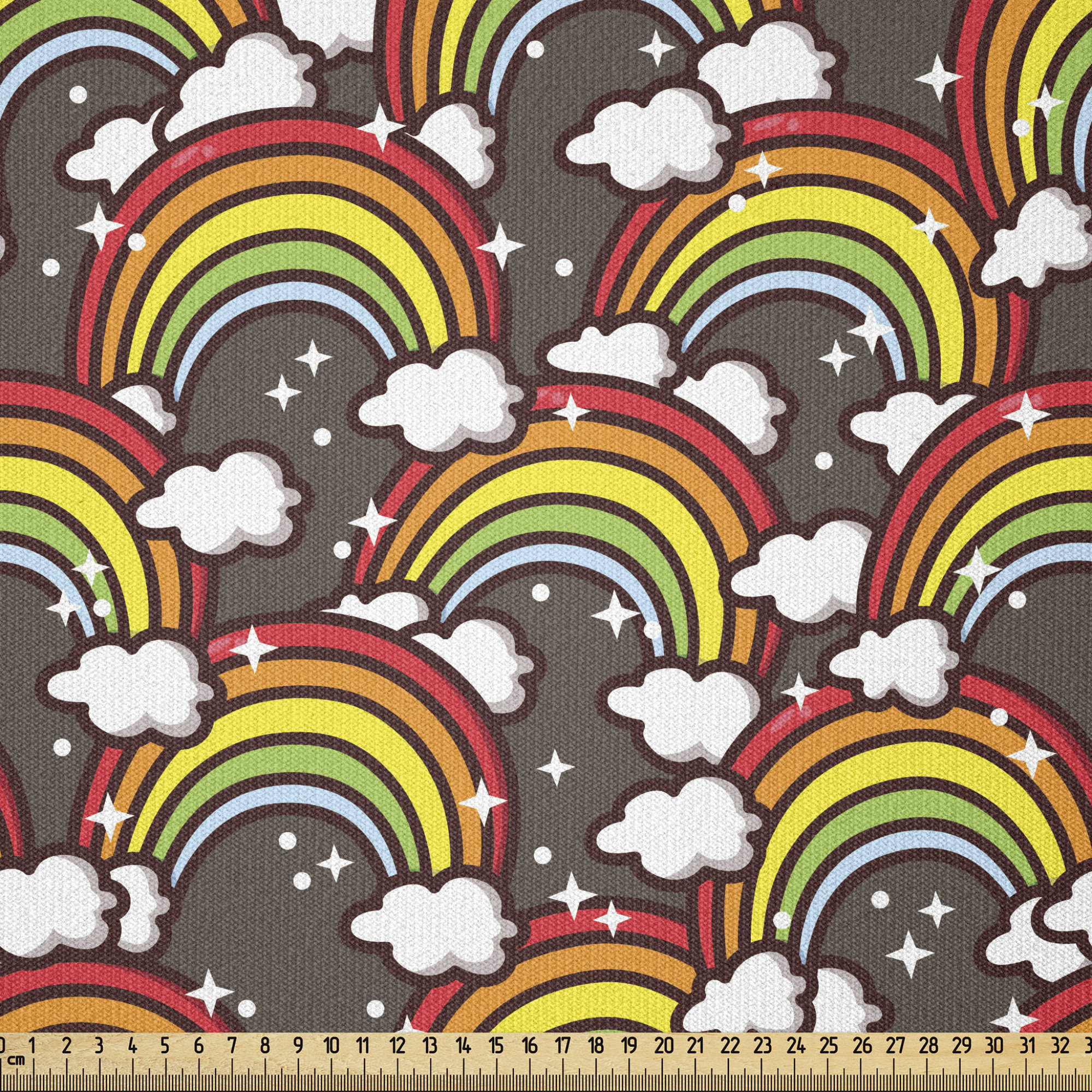East Urban Home Rainbow Fabric By The Yard, Colorful Rainbows And ...