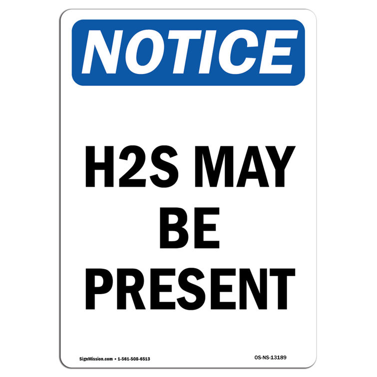 SignMission H2S May Be Present Sign | Wayfair