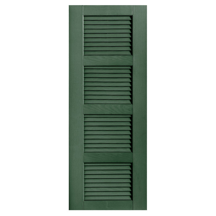 Alpha Shutters Straight Top Full-style Open Louver Shutters Pair ...