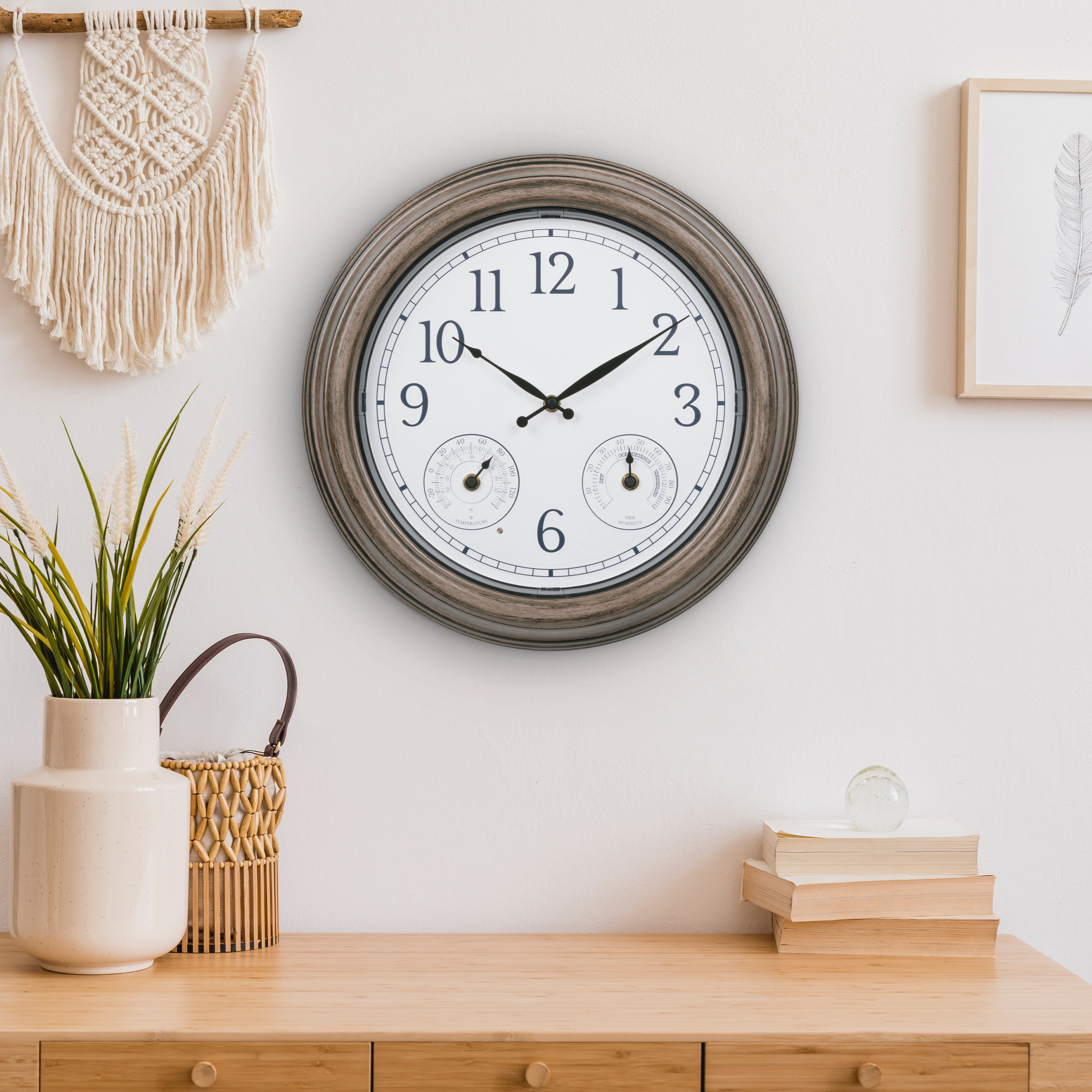 Winston Porter Getulio 15.5" Outdoor Lighted Quartz Clock | Wayfair