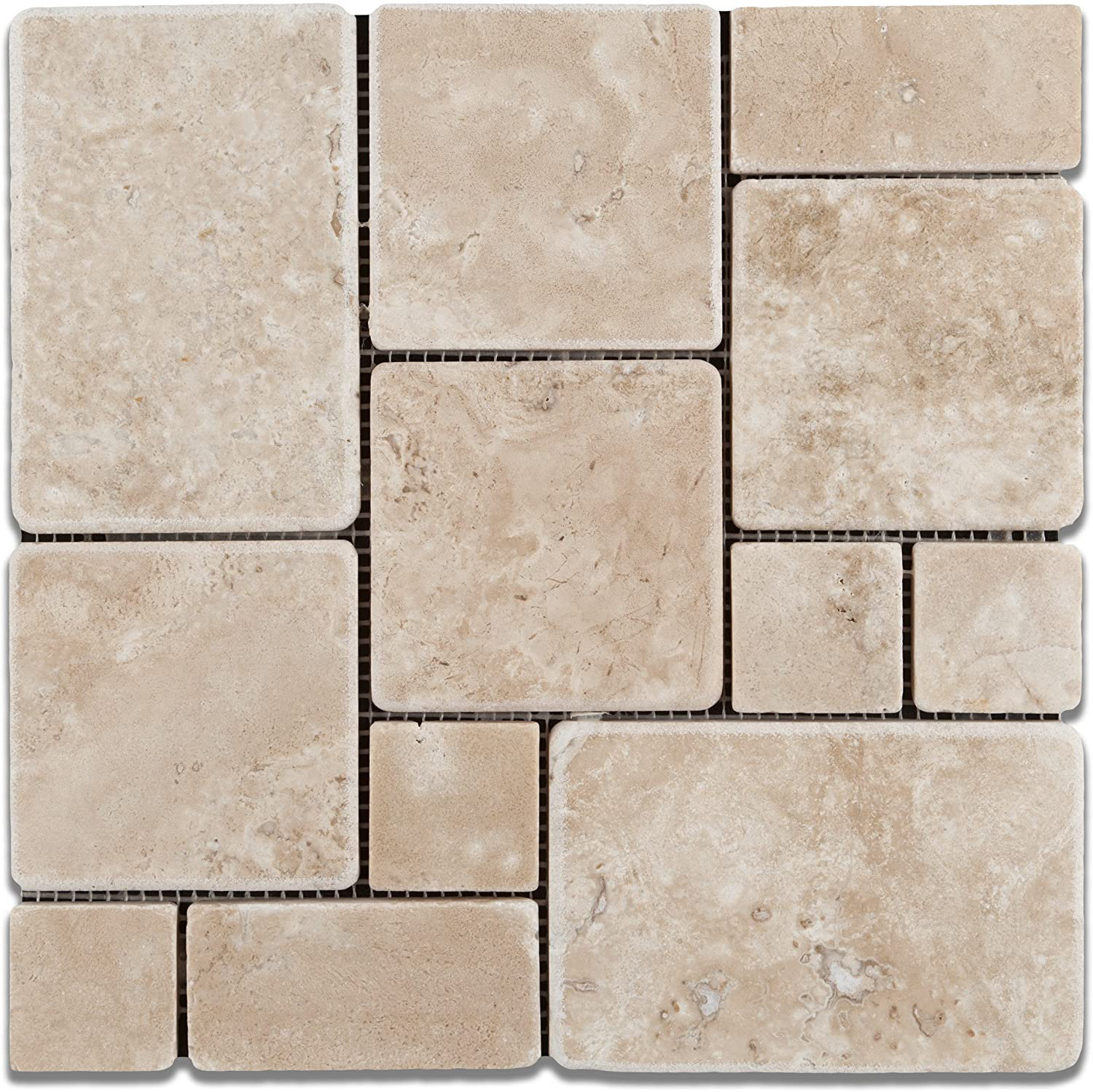 Stone & Tile Shoppe, Inc. Durango Travertine Versailles Mosaic Wall ...