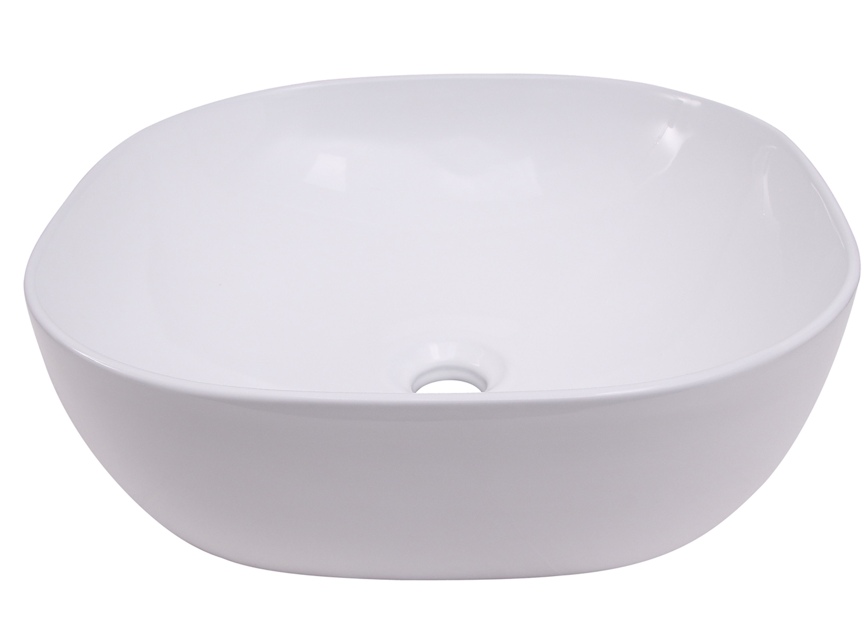 Barclay Shasta 16.87'' White Vitreous China Square Vessel Bathroom Sink | Wayfair