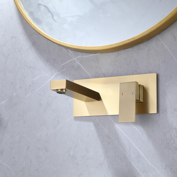 VIBRANTBATH Wall Mounted Faucet Single-handle Bathroom Faucet | Wayfair