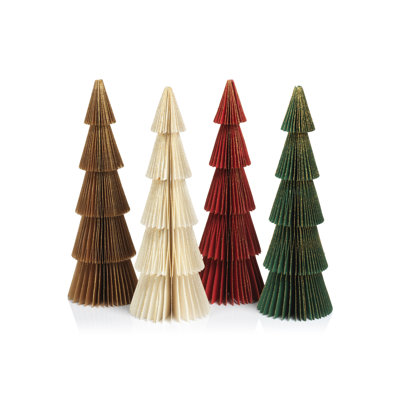 The Holiday Aisle® 6 Piece Paper Decorative Tabletop Tree Set | Wayfair