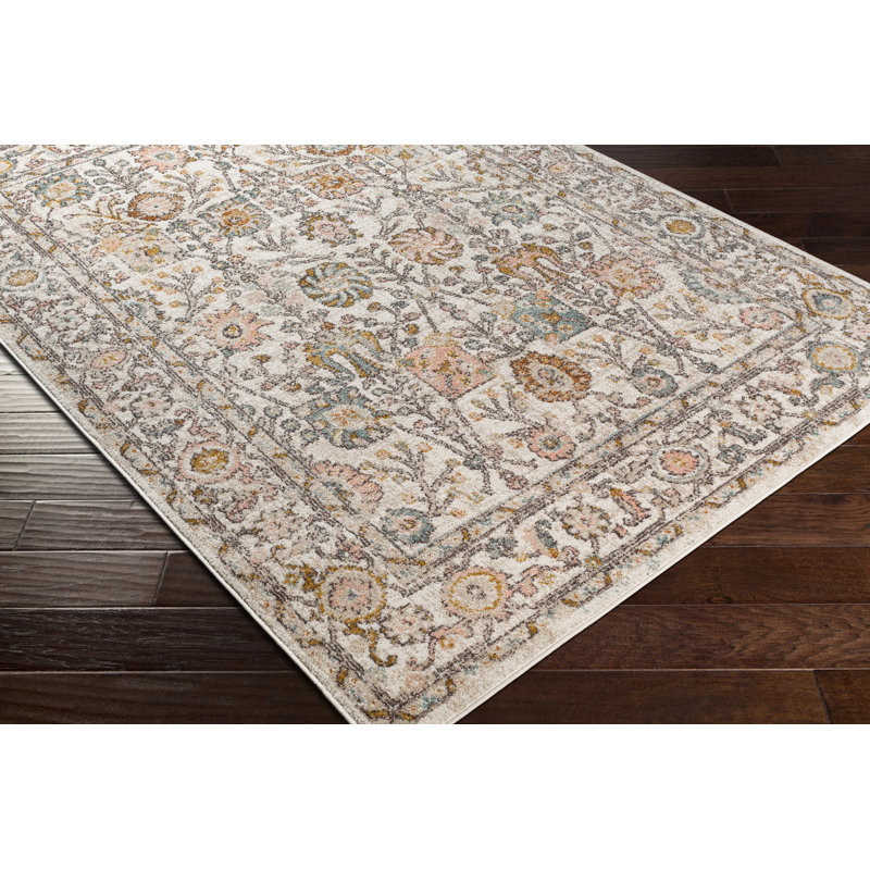 Langley Street Evgenia Performance Teal/Brown Rug & Reviews | Wayfair