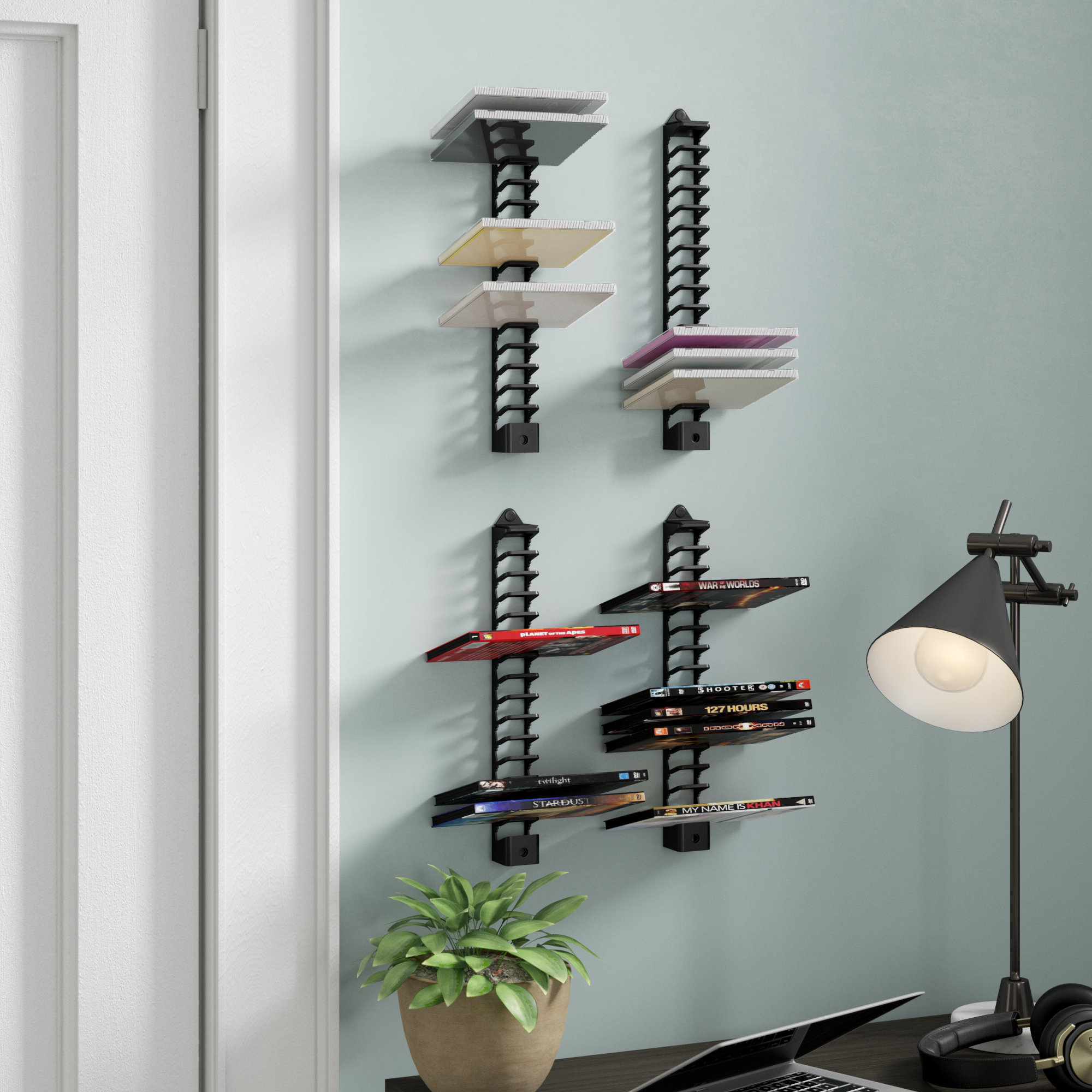 Symple Stuff Multimedia Wall Mounted Storage Rack & Reviews | Wayfair