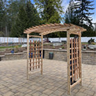 All Things Cedar Pagoda 94" W x 47" D Wood Arbor & Reviews | Wayfair