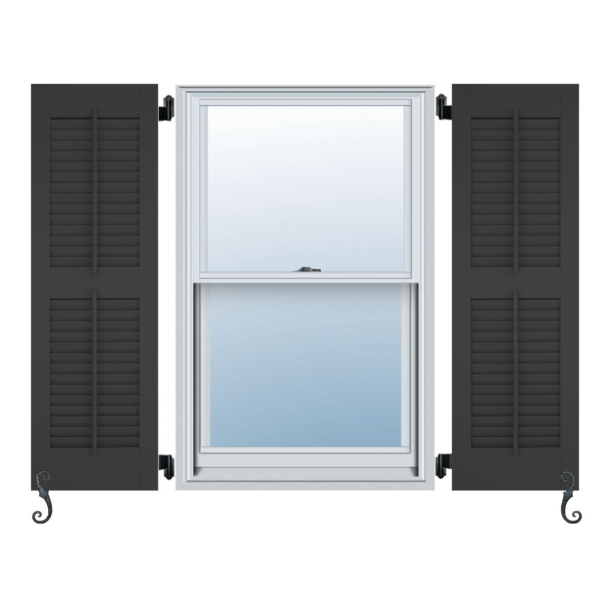 AtlanticPremiumShutters Atlantic Architectural Two Equal Louver W/Faux ...