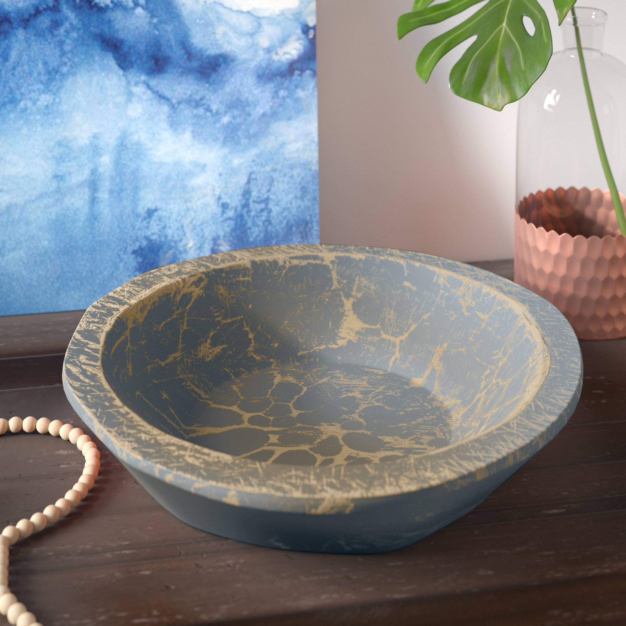 Millwood Pines Tuba Wood Decorative Bowl & Reviews | Wayfair