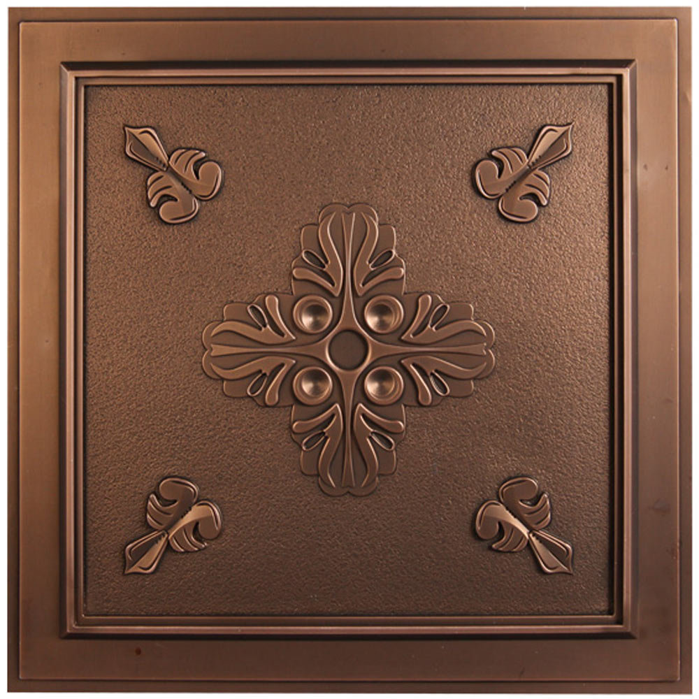 uDecor Belfast 1.98 ft. x 1.98 ft. Drop-in or Glue-Up Vinyl Ceiling ...