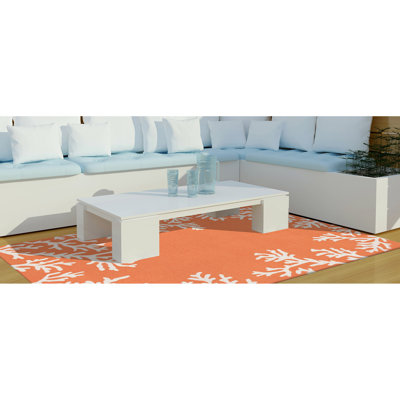 Beachcrest Home Vogt Handmade Orange Indoor/Outdoor Rug & Reviews | Wayfair