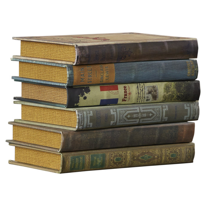 Three Posts™ 6 Piece Wood Book Box Set & Reviews | Wayfair