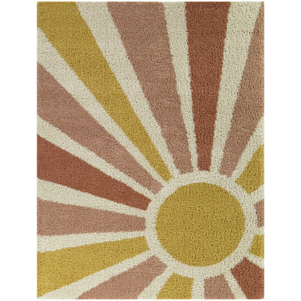 Wade Logan® Amayas Sunshine Rainbow Shag Rug & Reviews | Wayfair