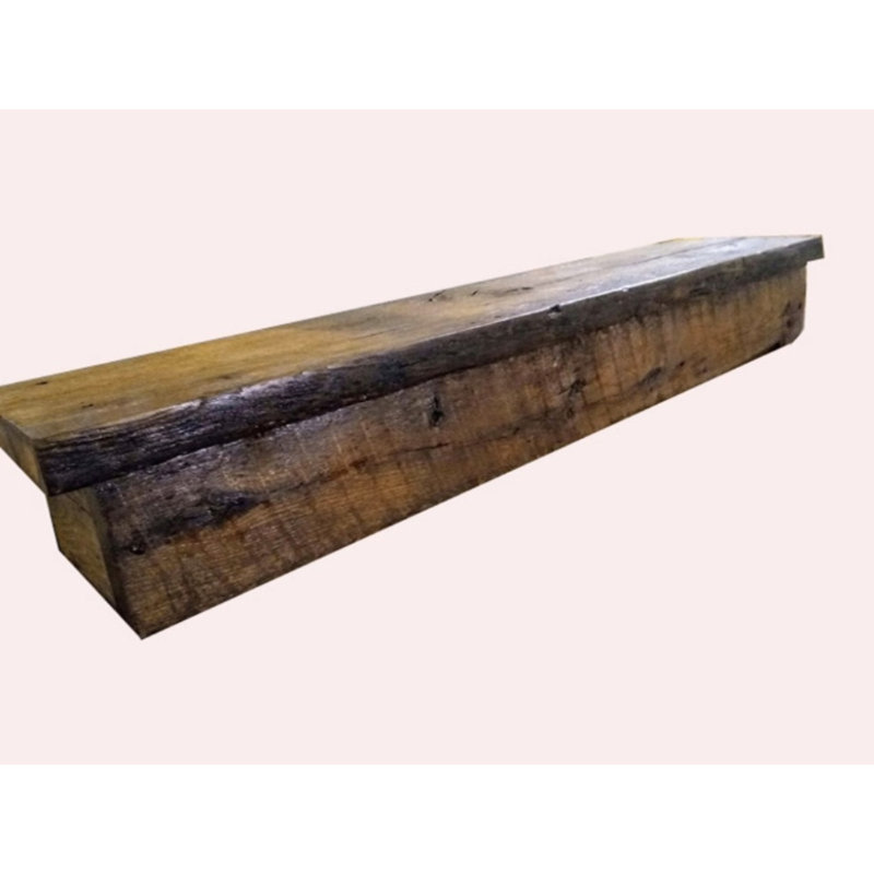 Creative Hardwoods Barn Wood Box Beam Fireplace Shelf Mantel & Reviews ...