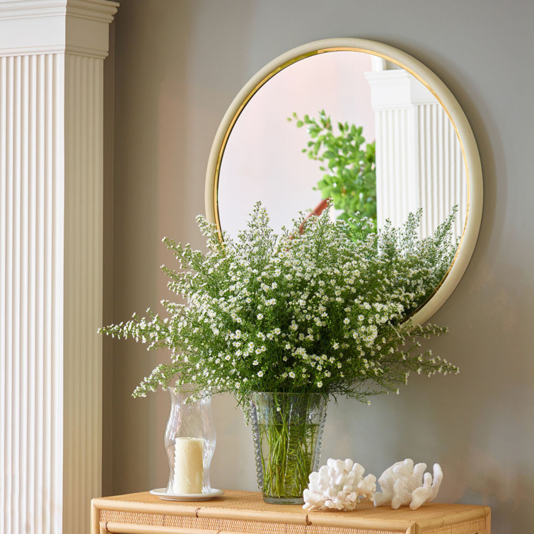 AERIN Shagreen Round Wall Mirror | Perigold