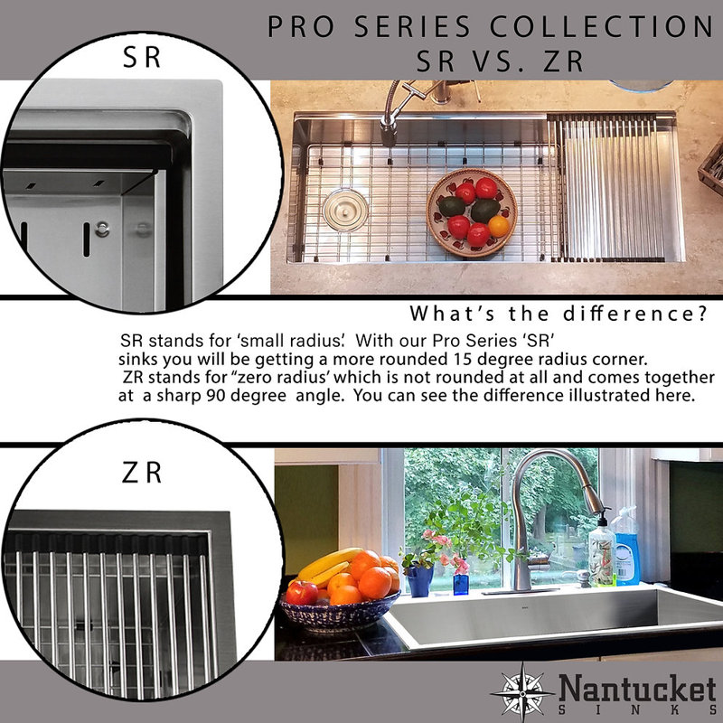 Nantucket Sinks x Studio Dearborn Pro Series Undermount Stainless Steel ...