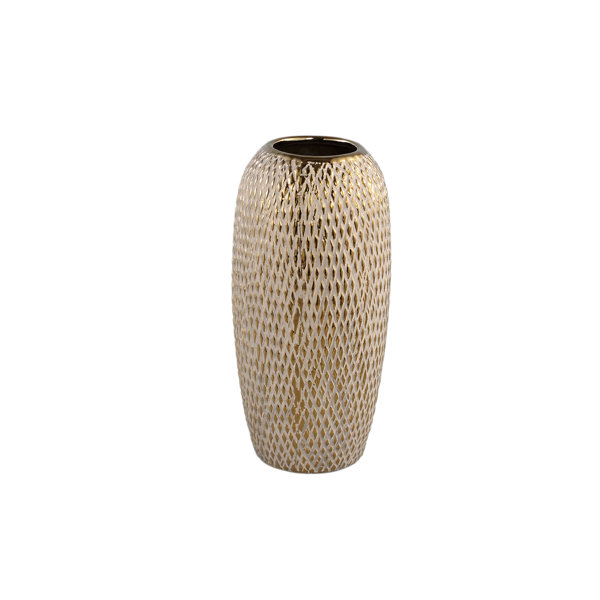 Fairmont Park Helly Gold Ceramic Pot | Wayfair.co.uk