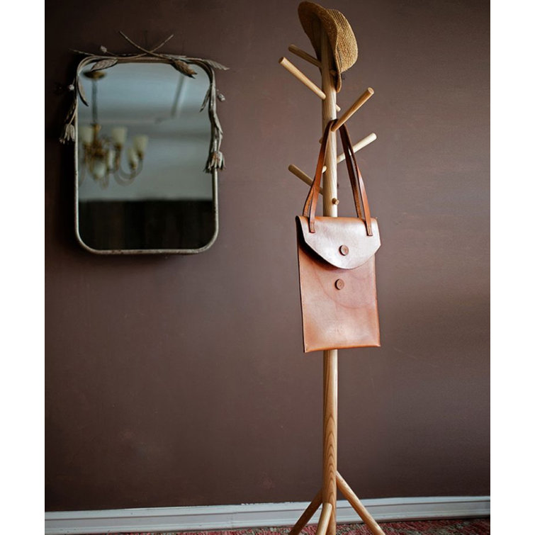 George Oliver Farudin 12'' Wide Solid Wood Freestanding Coat Rack | Wayfair
