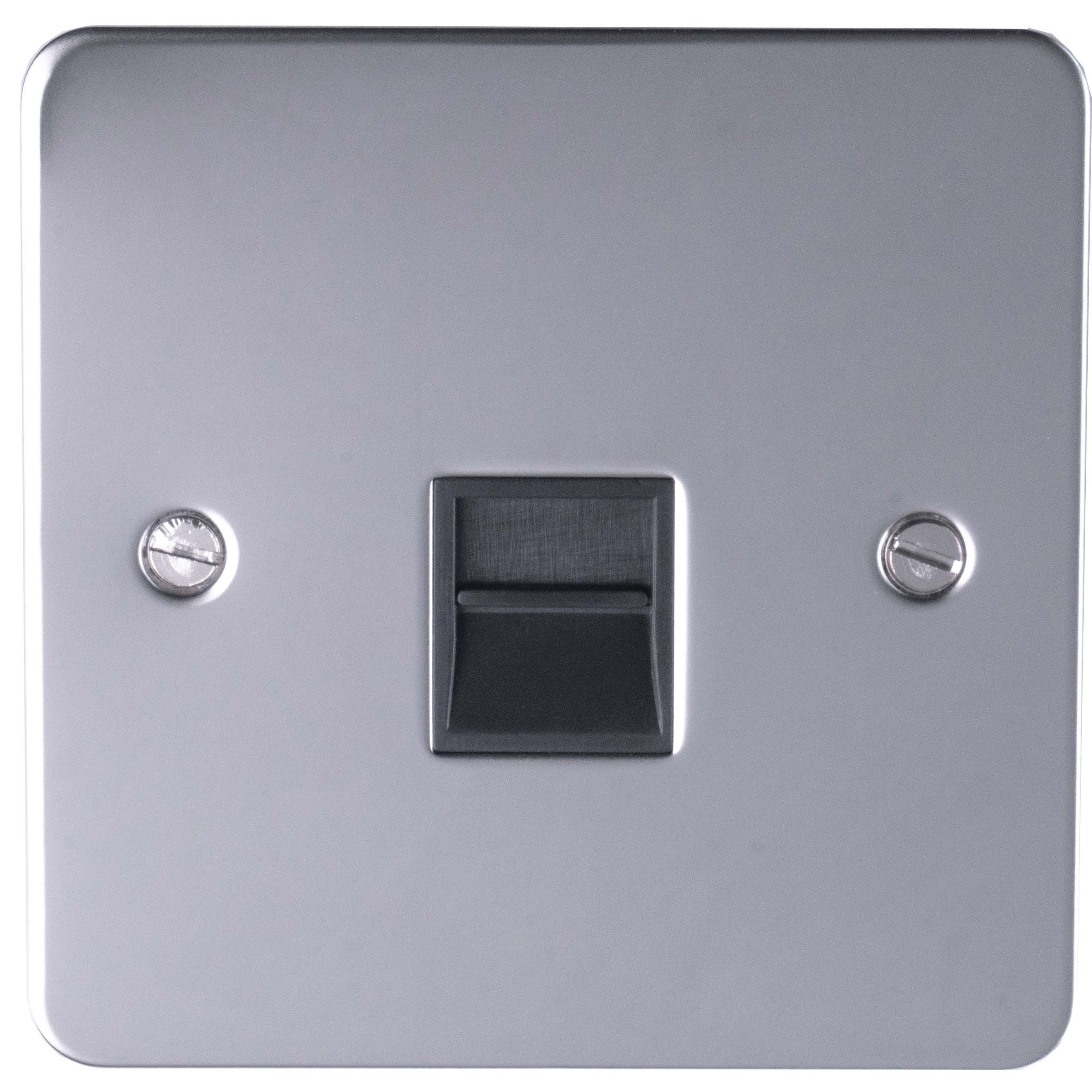 Eurolite 1 Gang Slave Telephone Enhance Flat Plate Black Interior Wall ... Eurolite 1 Gang Slave Telephone Enhance Flat Plate Black Interior Wall ...