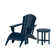Beachcrest Home Shela Plastic Adirondack Chair with Ottoman & Reviews ...
