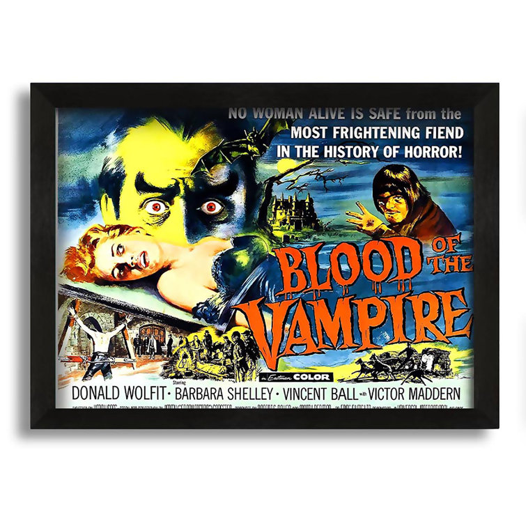 Maturi Blood Of The Vampire Poster 2 Framed Print | Wayfair.co.uk