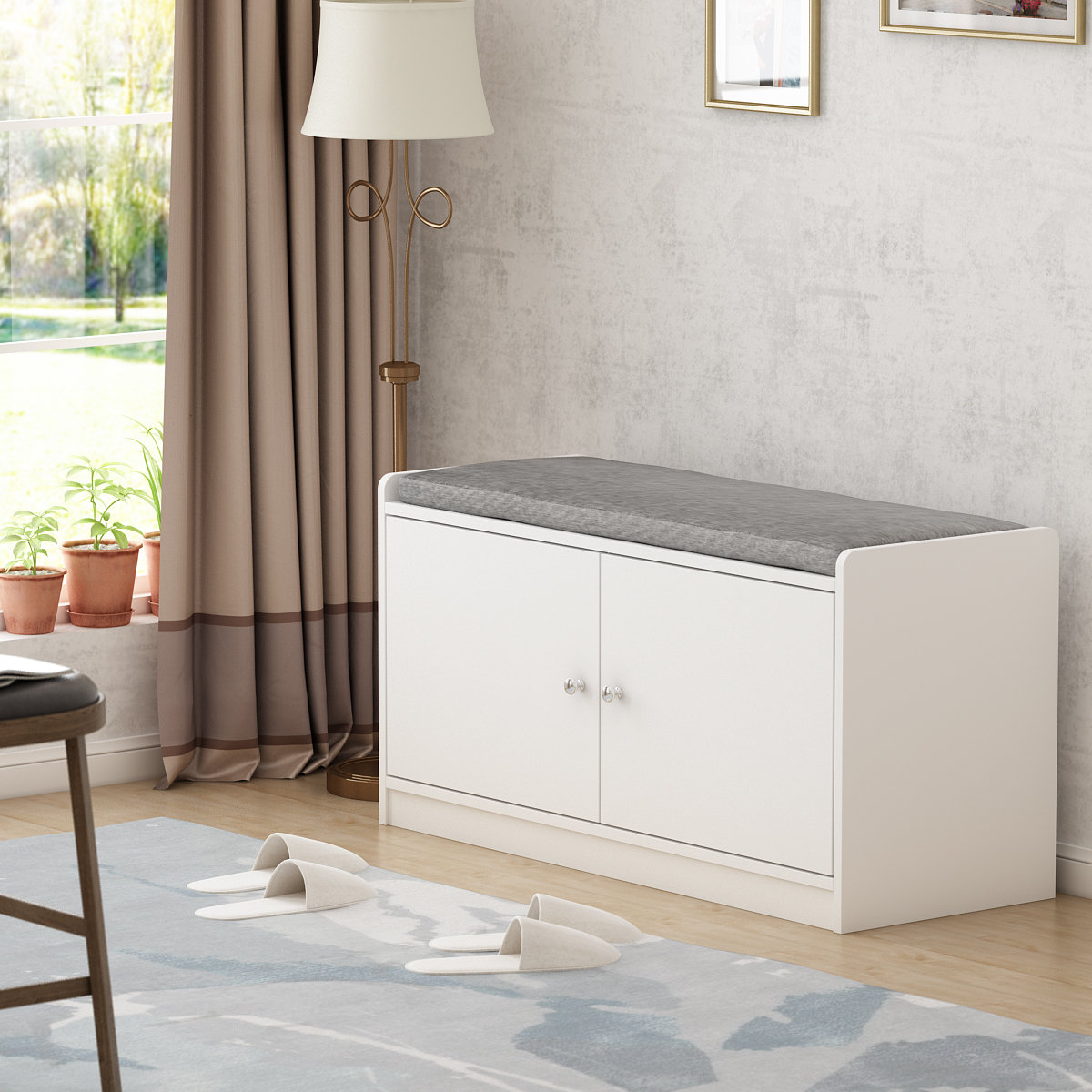 Latitude Run® 9-Pair Shoe Storage Bench & Reviews | Wayfair